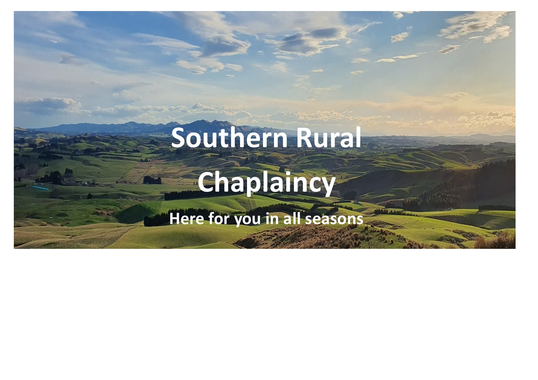 Welcome to rural chaplaincy in Southland Murihiku – Southern Rural ...
